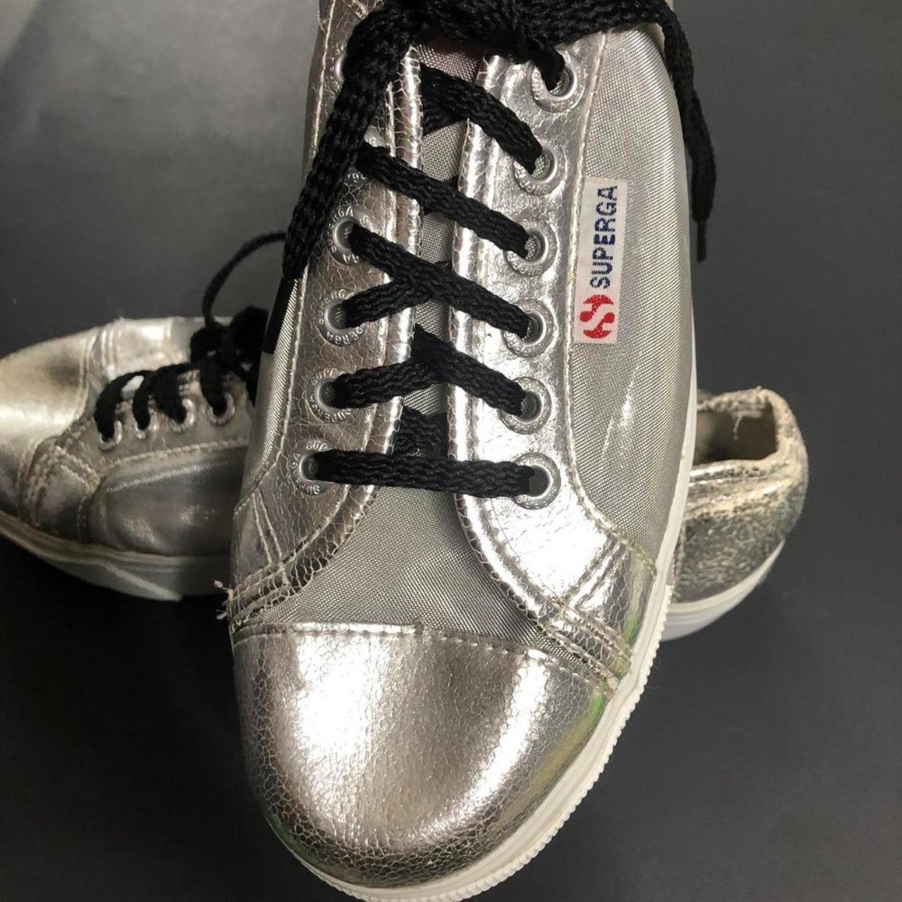 Rare Y2k Platform Futuristic Sheer Silver Mesh Sneake… - Gem